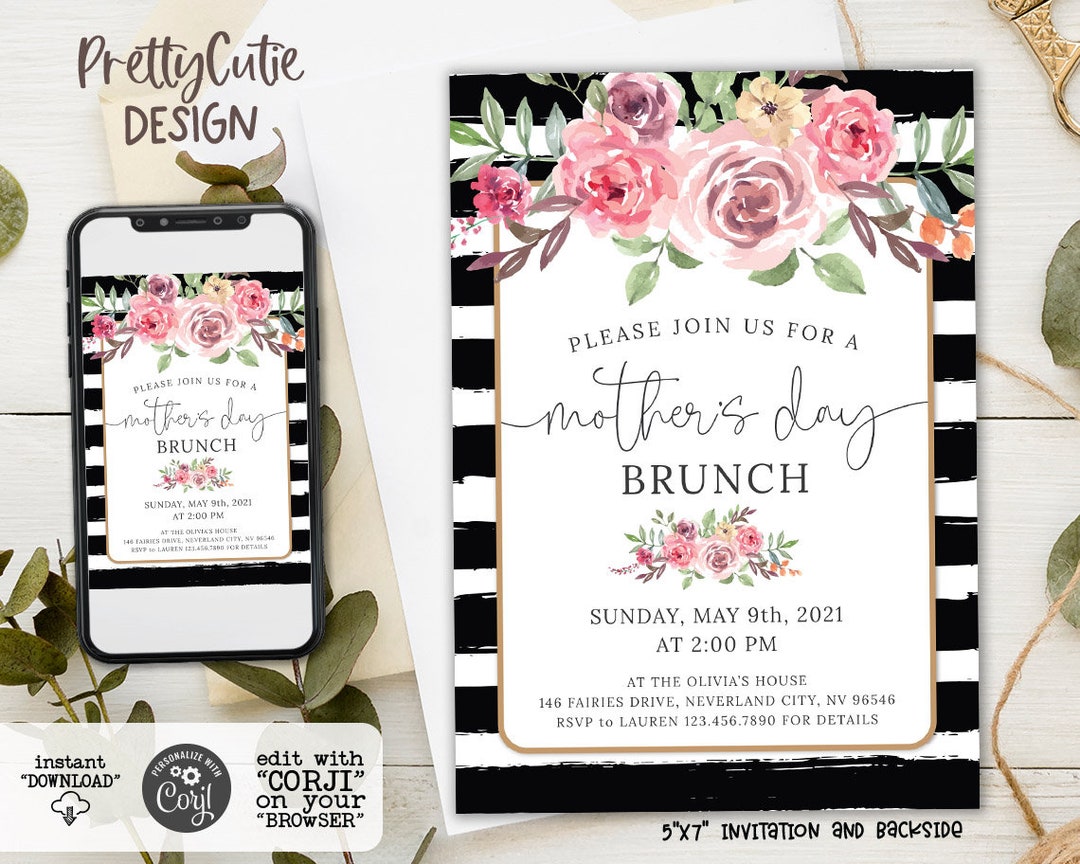 Mother's Day Brunch Invitation Mother's Luncheon - Etsy