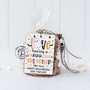 Faboolous Halloween Bus Driver Gift Tags: Ghost Treat Tags (printable ...