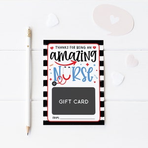 Nurse Gift Card Holder Printable: Appreciation Gift (digital Download ...