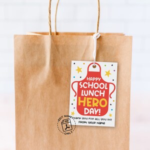 School Lunch Hero Day Tag, School Lunch Lady Tag, School Staff ...