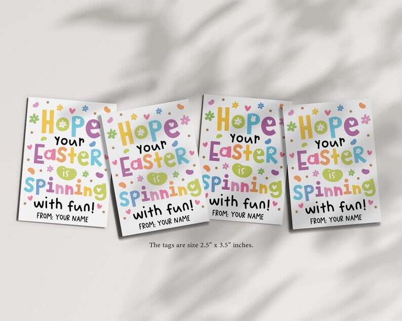 Easter Gift Tags Spinning With Fun, Easter Gift Tags Printable, Kids ...