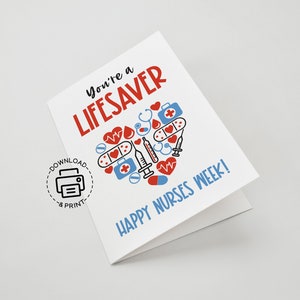 Nurse Appreciation Card, Happy Nurses Week Card Printable, Nurse ...