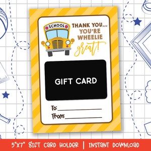 Thank You You're Wheelie Great School Bus Driver - Etsy