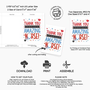 Nurse Thank You Card, Nurses Appreciation Week Gifts, Nurse Greeting ...