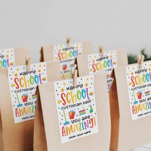 Printable School Custodian Appreciation Gift Tag, Amazing School ...