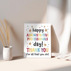 Administrative Professionals Day Sign Printable, Office Wall Art, Admin ...