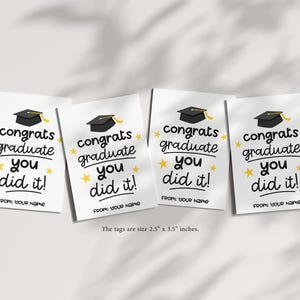 Congrats Grad Graduation Gift Tags, Class of 2025 Gifts Bulk ...