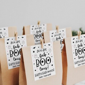 You Are Fab-boo-lous Halloween Gift Tags, Happy Halloween Party Trick ...