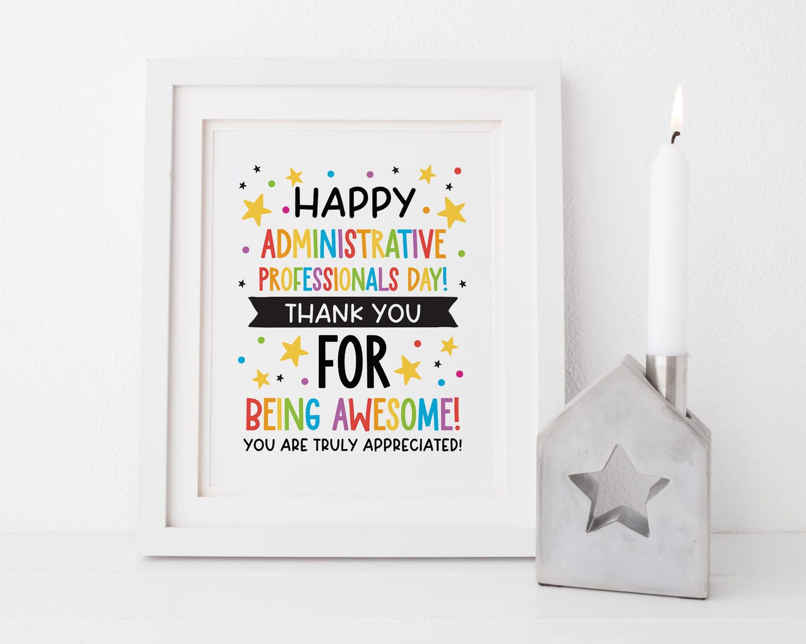 Administrative Professionals Day Sign Printable, Office Wall Art, Admin ...