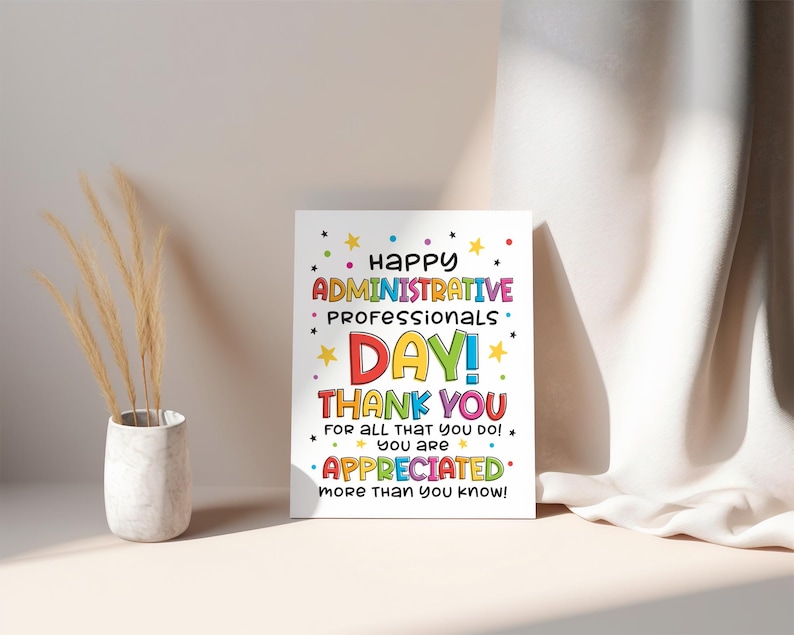 Administrative Professionals Day Sign Printable, Admin Appreciation ...
