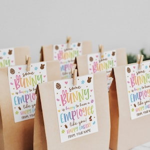 Happy Easter Printable Gift Tags, Office Easter Treat Tags, Easter ...
