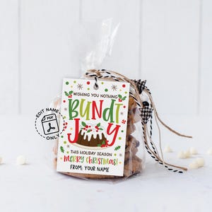 Christmas Gift Tags Printable, Bundt Joy Cake, Holiday Baking Treat ...