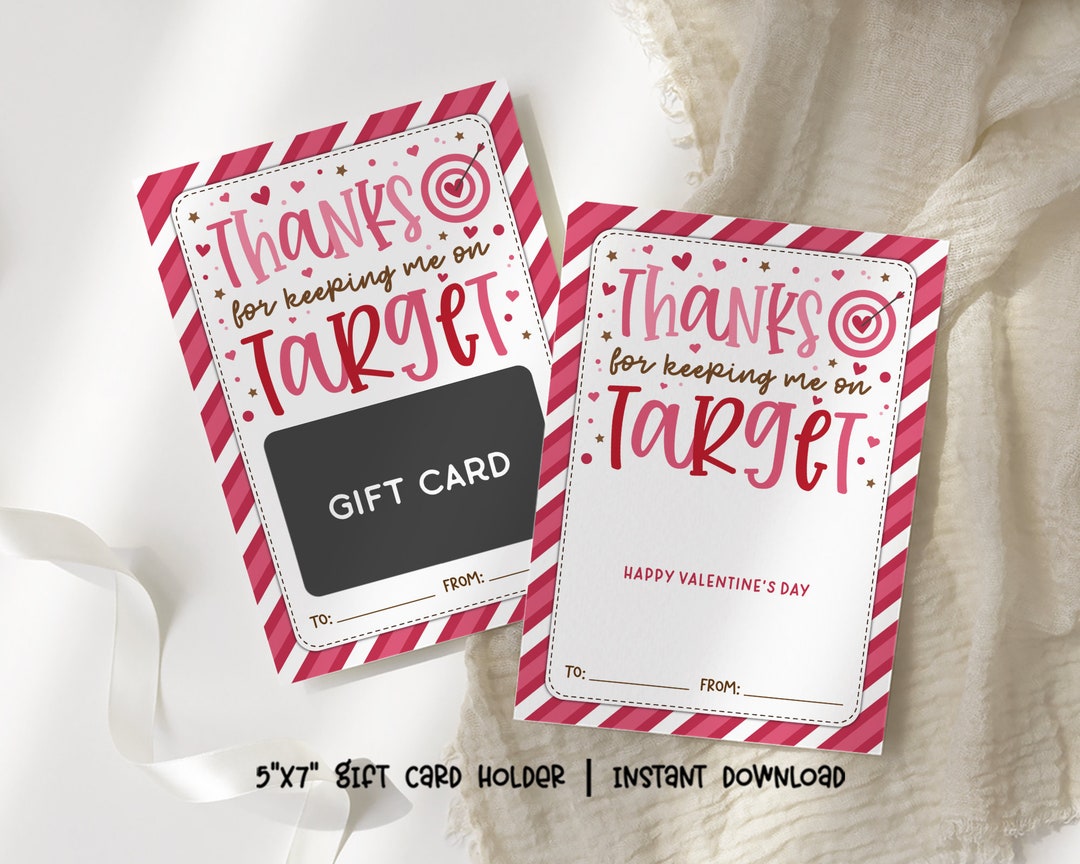 Thanks for Keeping Me on Target, Valentines Day Teacher Greeting Card ...