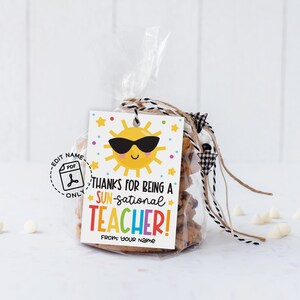 Summer Teacher Gift Tag, End of Year Teacher Gift Tag, Summer Teacher ...