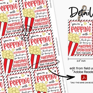 Thank You Volunteer Appreciation Gift Tag Printable, Happy Volunteers ...