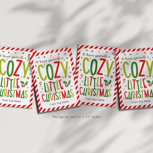 Fuzzy Blanket Christmas Gift Tags Printable, Have Yourself a Cozy ...