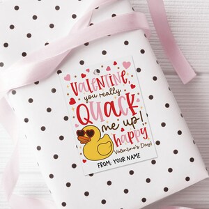 Valentine Rubber Duck Tags, Rubber Ducky Valentine Tag, Non-candy Gift ...