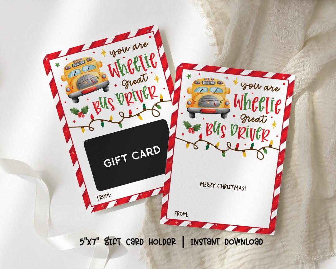 School Bus Driver Gift Card Holder Bus Driver Gift Card - Etsy