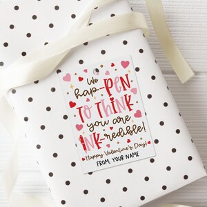 Ink Pen Gift Tags, Valentine's Day Hap-pen Ink-redible Tags ...