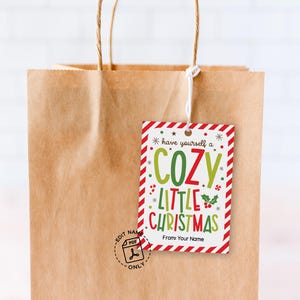 Fuzzy Blanket Christmas Gift Tags Printable, Have Yourself a Cozy ...