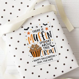 Printable Halloween Gift Tags, Theres Muffin Spooky About This Treat ...