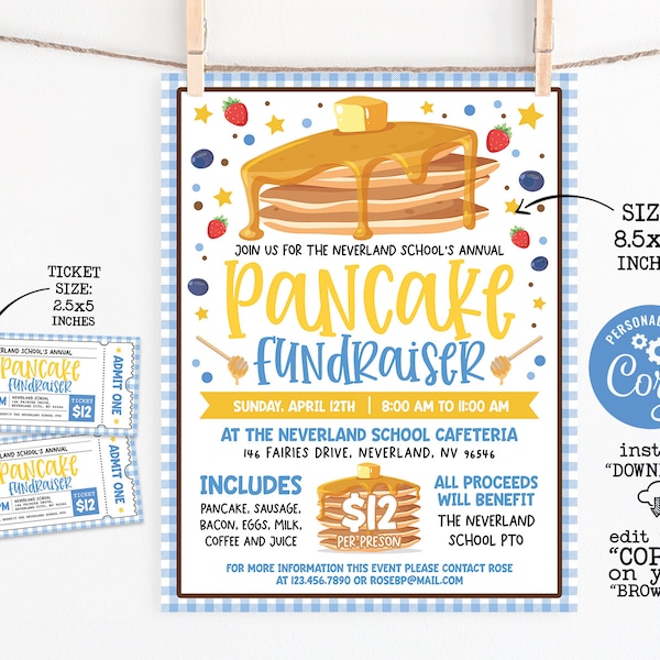 Breakfast Flyer - Etsy