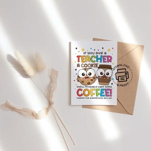 If You Give a Teacher a Cookie Card, Teacher Appreciation Week ...