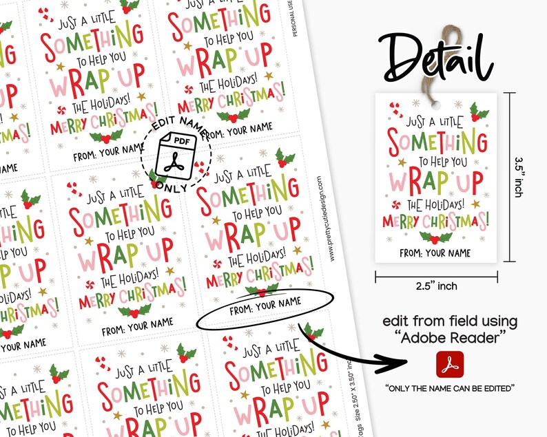 Christmas Gift Tags, Wrap up the Holidays Printable, Tape Pun for ...