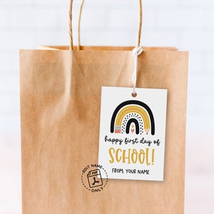 Happy First Day of School Gift Tags for Students, Teachers, Back to ...