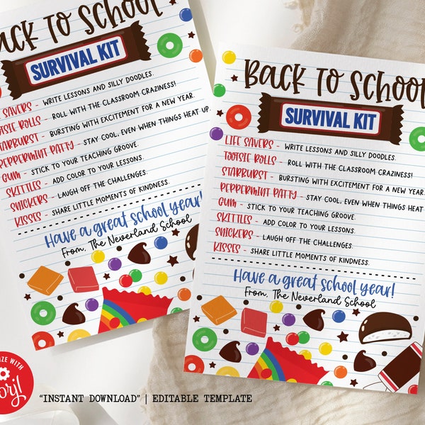 Teacher Survival Kit - Etsy