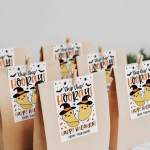 Halloween Gift Tags Printable, Chip Chip Hooray Halloween Tags, Cute ...