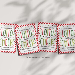 Christmas Lotto Gift Tags Printable, Wishing You a Lotto Holiday Cheer ...
