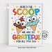 Appreciation Sign Printable, Here's the Scoop Ice Cream Bar Sign ...