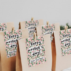 Mothers Day Gift Tags Printable, Mothers Day Flowers Tag, Mother's Day ...