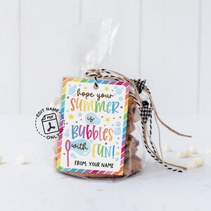 Bubble Summer Tag Printable, End of School Year Tags, End of School ...