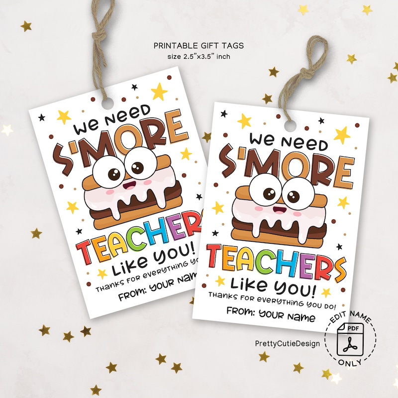 Smore Teacher Tag - Etsy