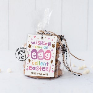 Happy Easter Printable Gift Tags, Eggcellent Easter Gift Tags, Easter ...