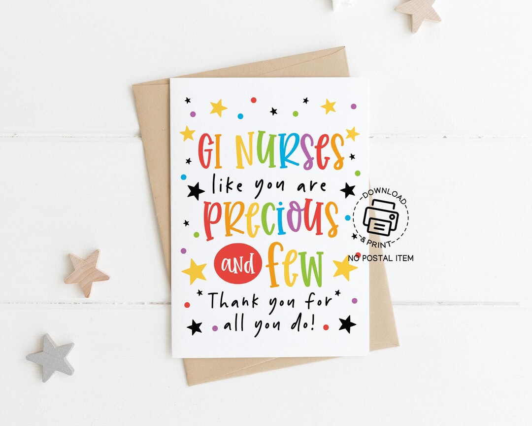 Printable GI Nurses Appreciation Week Greeting Card, Happy GI Nurses ...