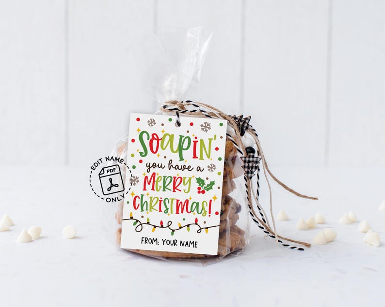 Christmas Soap Gift Tags: "soapin' You Have a Merry Christmas" (PDF ...