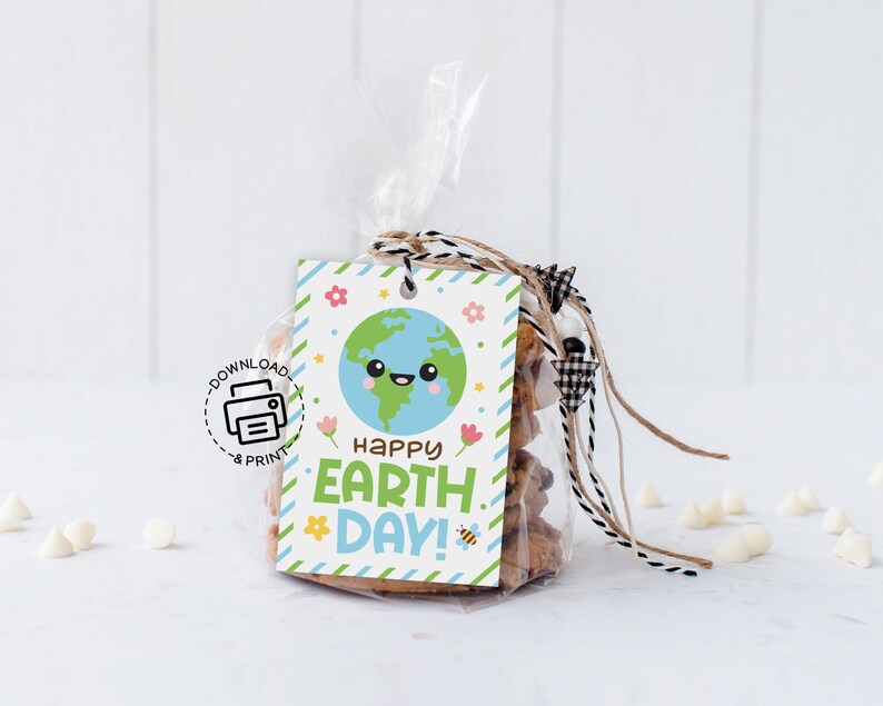 Happy Earth Day Gift Tag Printable, Happy Earth Day Tag, Earth Day ...