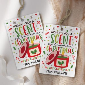 Wishing You a Scentsational Christmas Gift Tag, Printable Holiday ...