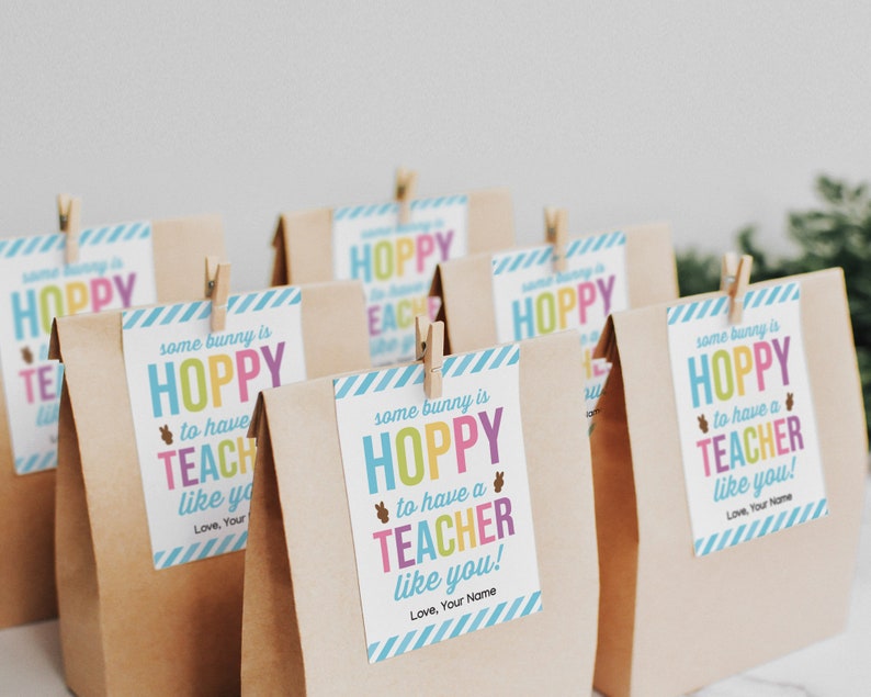 Teacher Easter Printable Gift Tags, Some Bunny Easter Tag, Teacher ...