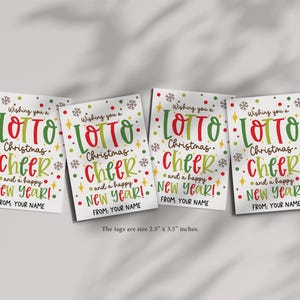 Lotto Gift Tags Christmas Printable, Lottery Christmas Tag, Wishing You ...
