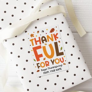 Thanksgiving Gift Tags Printable, Thankful for You Teacher and Staff ...