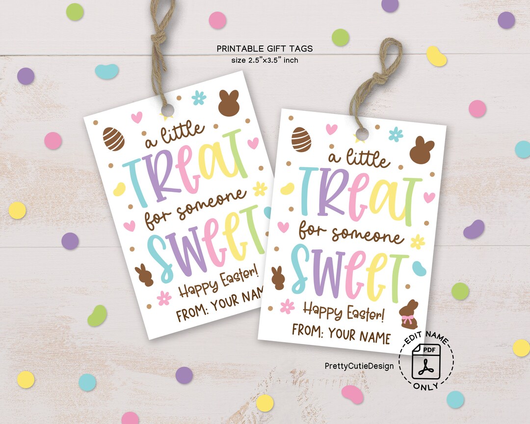 Easter Gift Tags Printable, A Little Treat for Someone Sweet Easter ...