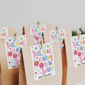 Candy Theme Back to School Gift Tags: Printable Classroom Treat Tags ...