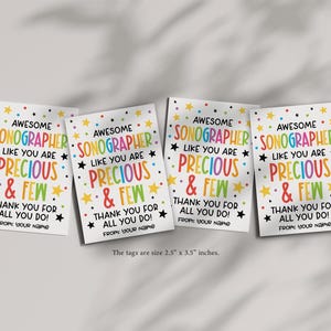 Printable Sonographer Week Gift Tags, Happy Sonographer Week ...