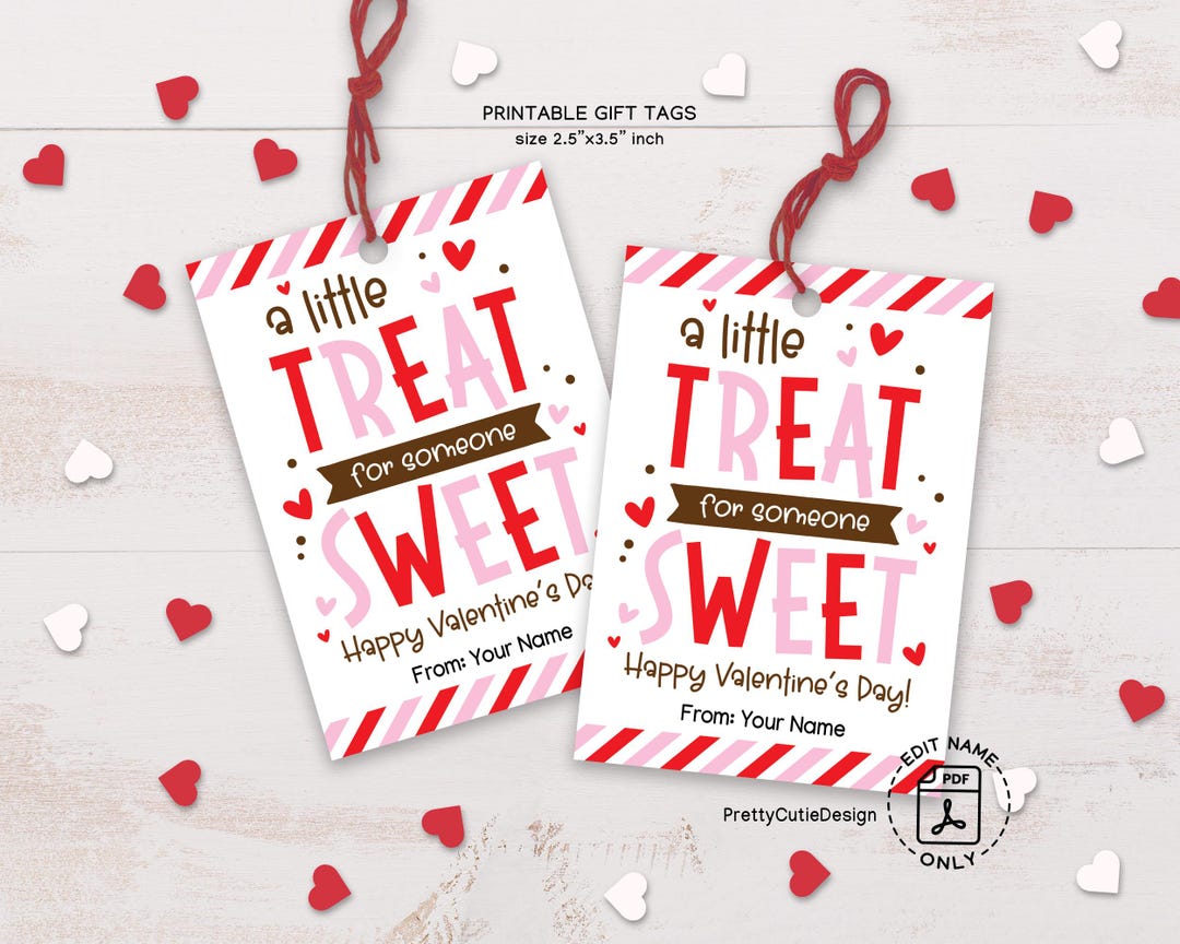 A Little Treat for Someone Sweet Treat Tag, Valentine Gift Tag ...