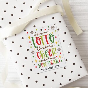 Lotto Gift Tags Christmas Printable, Lottery Christmas Tag, Wishing You ...