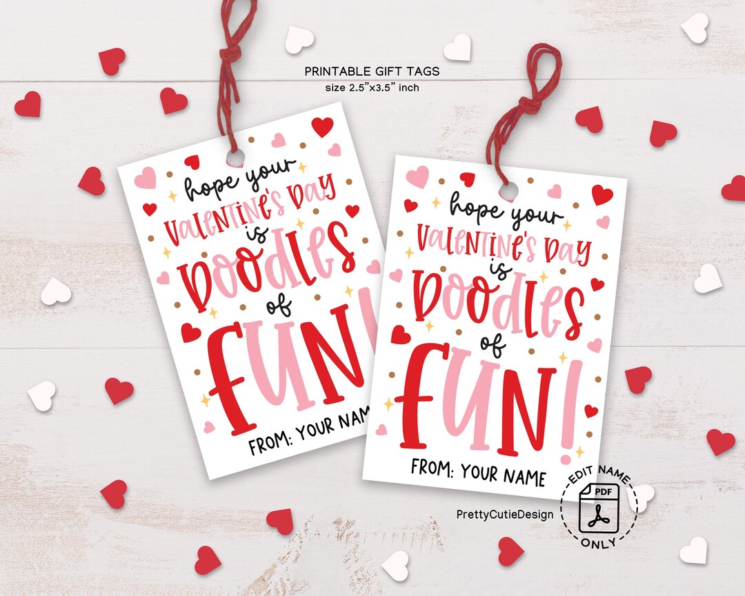 Doodles of Fun Valentine Tag, Sketch Game Drawing Pad Gift, Non-candy ...